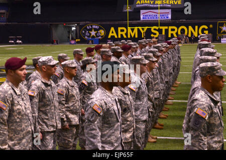 US Army soldier in Attention position. Back view, isolated on white ...