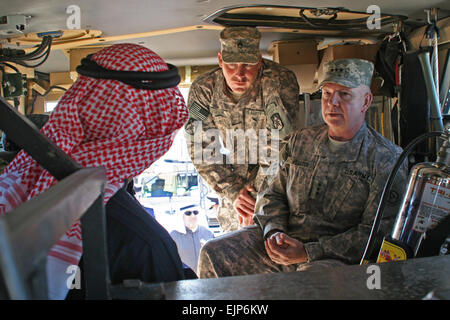 Lt. Gen. William G. Webster right, Third Army commanding general, Sgt ...
