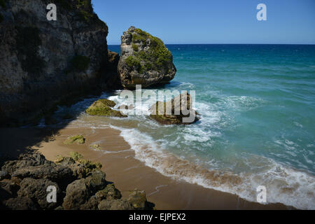 Rock formation by the ocean at Guajataca. Isabela, Puerto Rico. US ...
