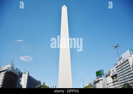 The Obelisco, famous landmark in Buenos Aires. Argentina Stock Photo ...