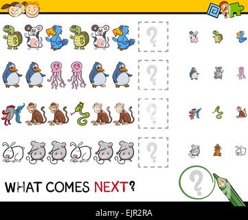Completing the Pattern Educational Game for Preschool Children Stock ...