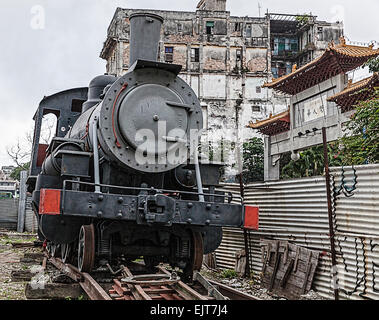 Old American steam locomotive being restored at the Bressingham Steam ...