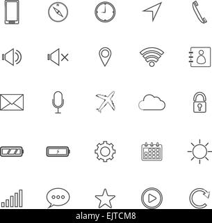 Image options white icons on round color glass buttons Stock Vector ...