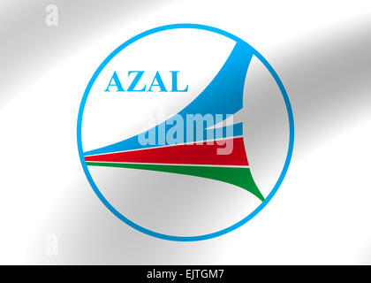 AZAL Air Airlines logo logotype icon symbol flag emblem Stock Photo - Alamy