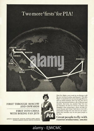 Boeing vintage magazine advertisement Stock Photo - Alamy