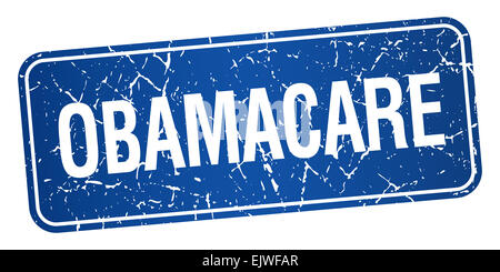 obamacare blue grunge vintage stamp isolated on white background Stock ...