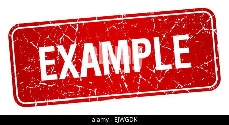 example red square stamp isolated on white background Stock Photo - Alamy