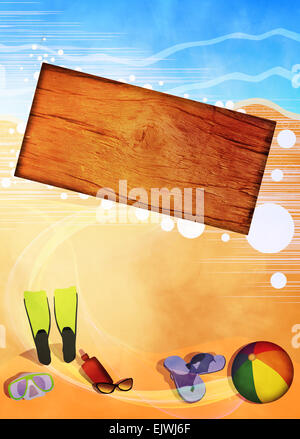 Summer travel invitation advert background with empty space Stock Photo ...