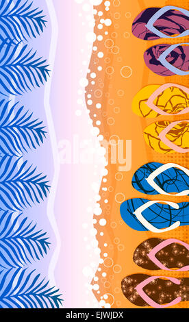 Summer travel invitation advert background with empty space Stock Photo ...