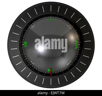 A floating liquid compass on an isolated white studio background Stock ...