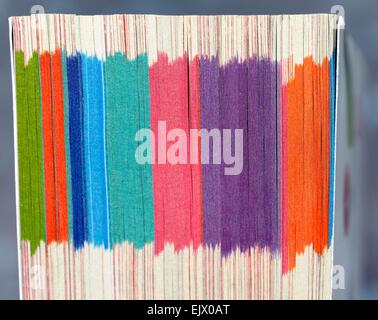Close up of Color coded indexing on a Argos Catalogue Stock Photo - Alamy