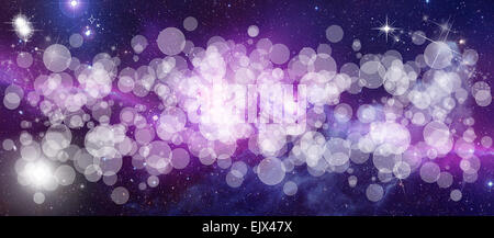 Gentle multicolored bokeh sparkly website header/banner Stock Photo - Alamy