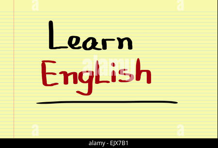 Handwriting text Learn English. Concept meaning Universal Language Easy ...