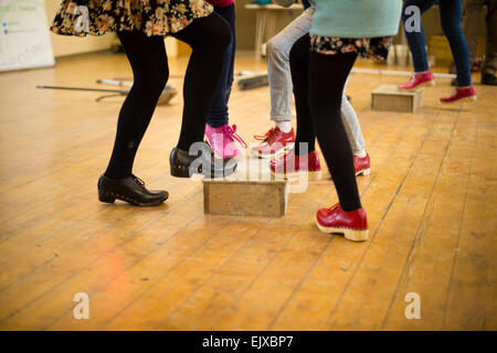 Clog dancing feet Stock Photo - Alamy