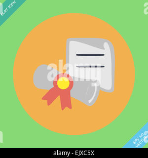 Illustration Diploma Icon Stock Photo - Alamy
