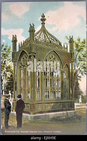 This image shows the Tomb of President James Monroe in Hollywood ...
