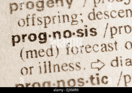 Definition of word omen in dictionary Stock Photo - Alamy