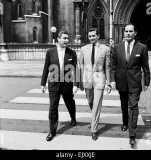 Larry Parnes (left) and John Kennedy (centre), Managers of singer Tommy ...