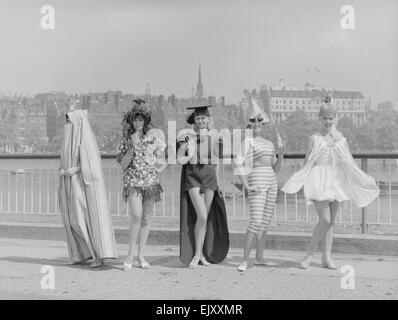 Reveille Models modelling the latest in beach wear fashions on the ...