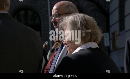 Baltimore, Maryland, USA. 2nd Apr, 2015. Bishop HEATHER COOK leaves the ...