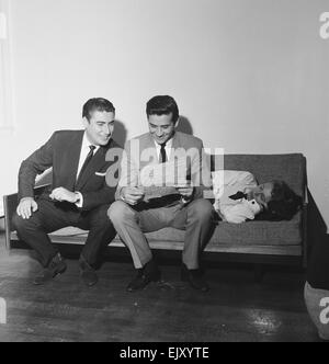 Larry Parnes (left) and John Kennedy (centre), Managers of singer Tommy ...