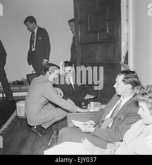 Larry Parnes (left) and John Kennedy (centre), Managers of singer Tommy ...