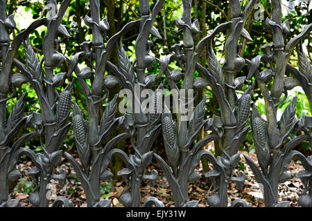 colonel shorts villa cornstalk fence wrought iron metal historical ...