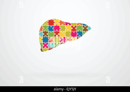 Human Liver Jigsaw Puzzle Pieces Abstract Vector Stock Vector Image ...