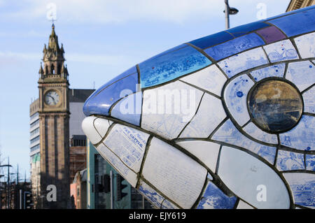 Belfast skyline big fish sculpture public art popular tourist ...