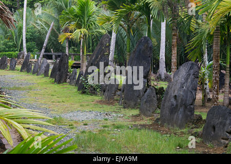Stone money (Rai stones) in the bank, Yap Island, Federated States of ...