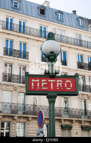 Decorative Metro subway sign in Paris, France Stock Photo - Alamy