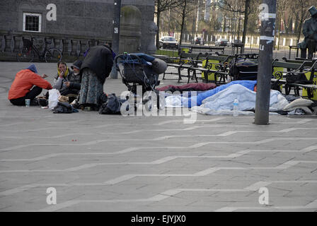 Copenhagen, Denmark. 03rd Apr, 2015. Gypsies and romas are homeless in ...