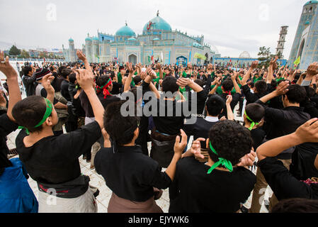 Shia muslim men beat their chest at Arbaeen procession in central ...