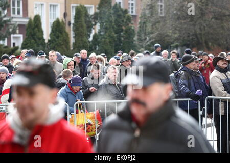 Gdansk, Poland 4th, April 2015 Annual Easter meal for lonely, poor ...