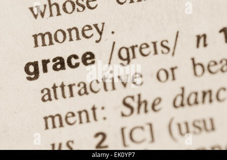 Closeup of the Word "Grace" in Dictionary - Religious Concept Stock ...