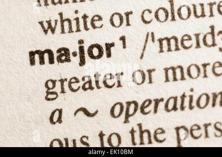 Definition of word important in dictionary Stock Photo - Alamy