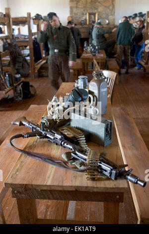 Re-enactors in Third Reich's World War II SS (Schutzstaffel) uniform ...