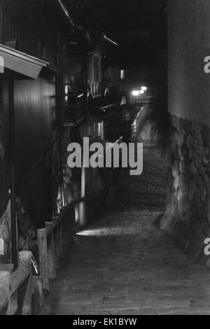 Traditional street at night, Gujo Hachiman, Gifu Prefecture, Japan ...