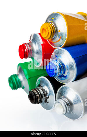 Colorful Paints Mix macro shot shallow depth of field Stock Photo - Alamy