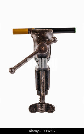 Close up of a metal vice in a garage workshop Stock Photo - Alamy