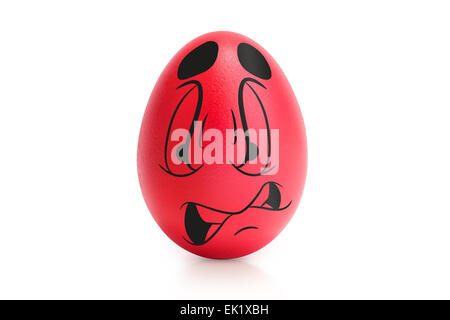 Red evil egg with emotional face in sombrero isolated Stock Photo - Alamy