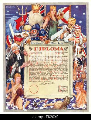 Crossing the Equator certificate Stock Photo - Alamy