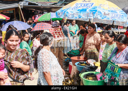 Market day on Lanquin town in Guatemala Stock Photo - Alamy