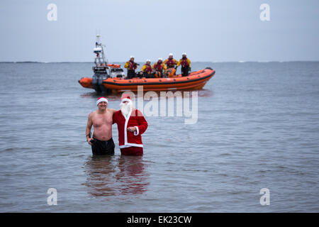 The 45th Redcar Boxing Day Dip 2014, North Yorkshire Stock Photo - Alamy