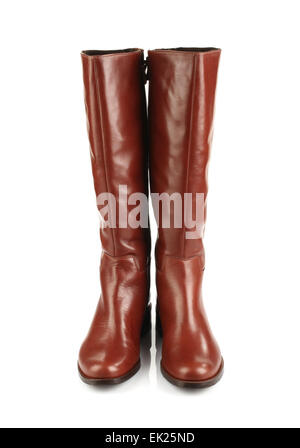 brown female boots Stock Photo - Alamy