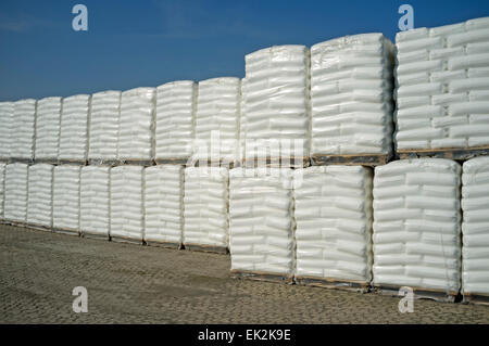 Sacks of Lupolen manufactured by Lyondell Basall, Cologne, Germany ...