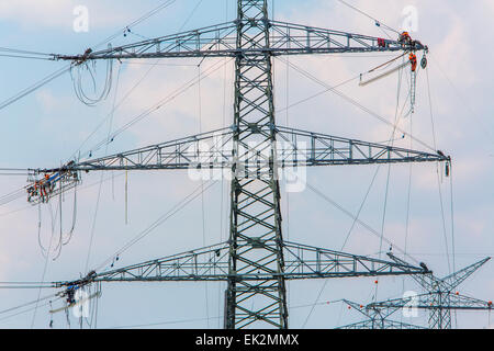 Construction of 380 kV overhead lines, development for electricity ...