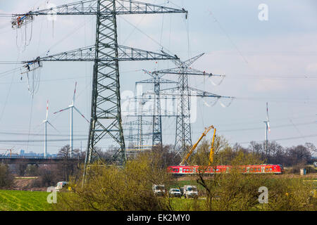Construction of 380 kV overhead lines, development for electricity ...