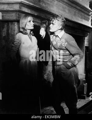 Madeleine Sologne, Jean Marais, on-set of the Film "Love Eternal" (aka ...