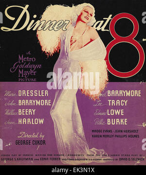 Dinner at Eight- Movie Poster Stock Photo - Alamy